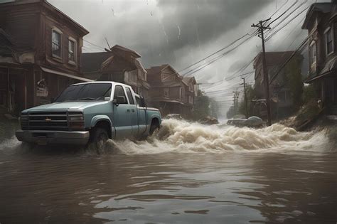 Premium Ai Image Natural Disaster Concept With Flood