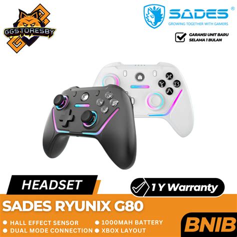 Jual Sades Ryunix G80 Half Effect Dual Mode Wireless Gamepad Shopee