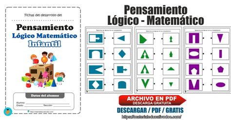 Fichas Para Desarrollar El Pensamiento Lógico Matemático Infantil