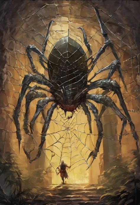 Underground Spider Webways Underdark Fantasy 4k Seaart Ai