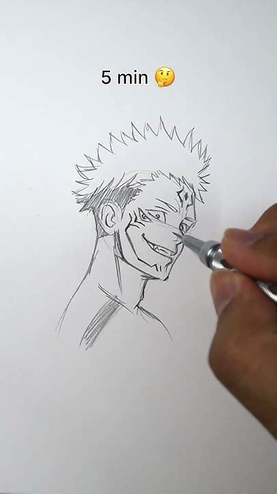 How To Draw Sukuna In 10sec 10mins 10hrs Shorts Youtube
