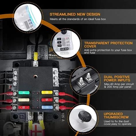 A Way Fuse Block With Positive Power Inputs Negative Bus Circuit Fuse Holder Atc ATO