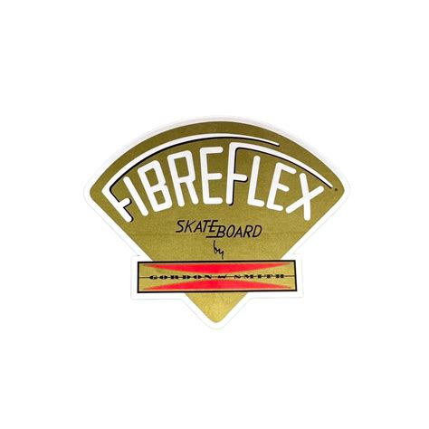 70s Fibreflex Sticker Large Gold Gands Surfboards And Skateboards