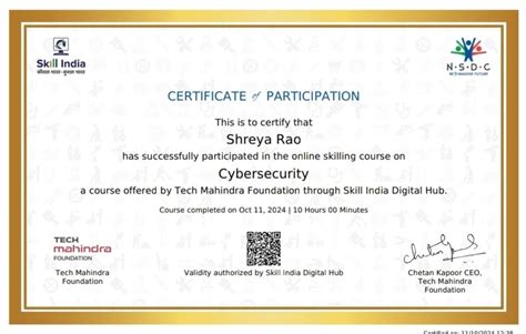 Shreya Rao On Linkedin 🙌im Excited To Share That I Have Successfully Completed A Certification