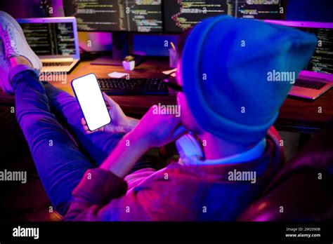 Photo Of Pensive Thoughtful Coder Dressed Hat Eyewear Creating Cell App