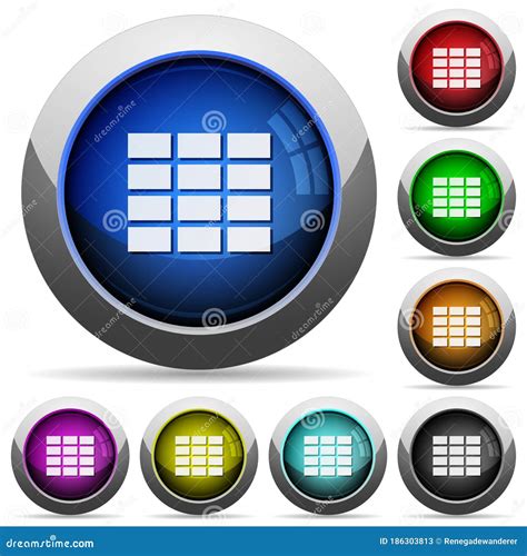 Spreadsheet Button Set Stock Illustration Illustration Of Application 186303813