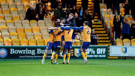 Man Of The Match Stags 2 1 Colchester News Mansfield Town