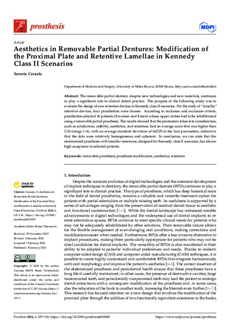 Pdf Aesthetics In Removable Partial Dentures Modification Of The