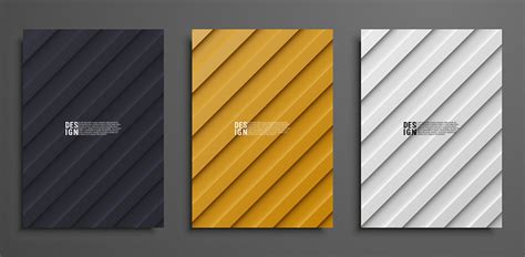 추상 세트 플래카드 포스터 전단지 배너 디자인 수직 A4 형식입니다 3d 기하학적 줄무늬 장식 적 중성화 배경 뉴모픽 디자인에 대한 스톡 벡터 아트 및 기타 이미지 Istock