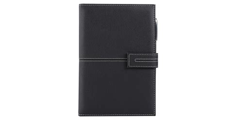 ბლოკნოტი ტყავის ყდით უჯრა კალმით Deli A5 120 ფურცელი · საკანცელარიო