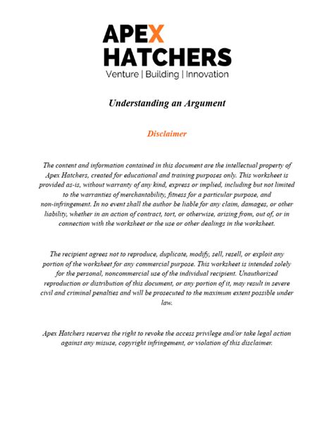 6 Understandinganargument Apexitybyapexhatchers Pdf Argument