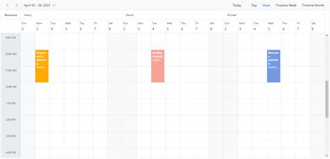 Header Bar In Asp Net Core Schedule Component Syncfusion