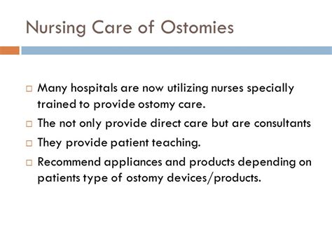 Colostomy Nursing Care