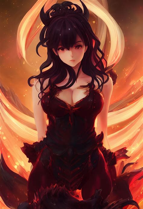 Anime Girl Fire Demon