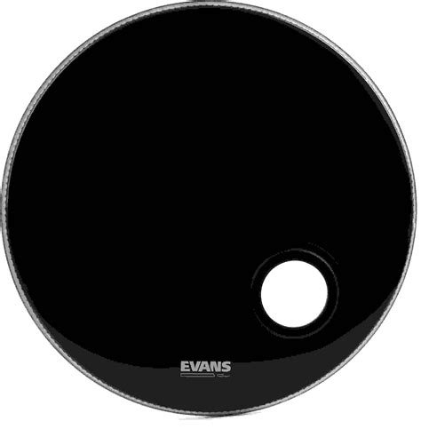 Evans Emad Resonant Black Bass Drumhead 24 Inch Sweetwater