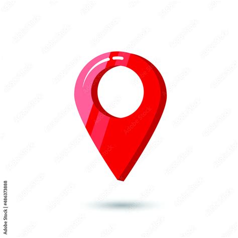 vetor de vector location icon 3d style map pointer icon vector flat design isolated on white