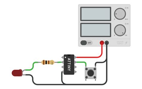Circuit Design Attiny Interrupt Tinkercad