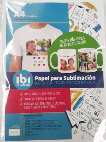 Papel Para Sublimar A4 100g X 100hjs Alta Calidad Foto