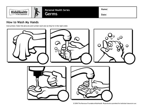 Hand Washing Sequence Lesson Plans And Worksheets Reviewed By Teachers