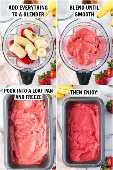 Fruit Ice Cream Recipe Strawberry Banana Ice Cream