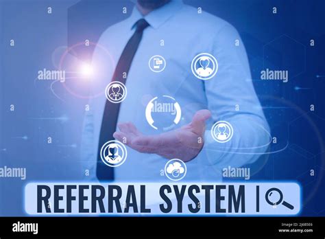 Text Showing Inspiration Referral System Concept Meaning Sending Own