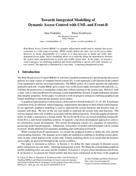 pdf towards integrated modelling of dynamic access control with uml