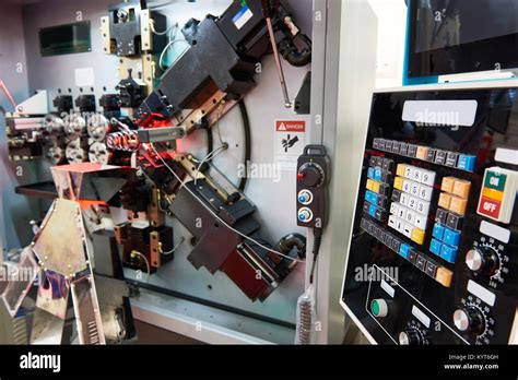Industrial Cnc Spring Making Machine Stock Photo Alamy