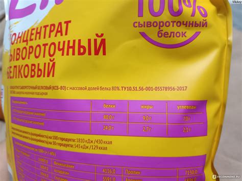 Концентрат сывороточного протеина Первый русский протеин КСБ-80 - «Мой ...