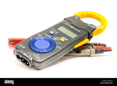 Electric Digital Multimeter Clamp Digital Meter On The White Background Stock Photo Alamy