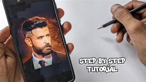 How To Draw Hrithik Roshan Easy Step By Step Tutorial Vikram Vedha Youtube