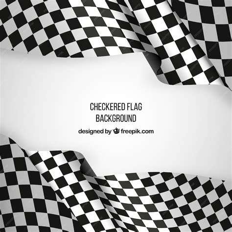 Premium Vector Checkered Flag Background With Realistic Design