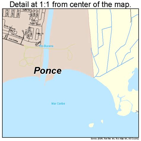 Ponce Puerto Rico Street Map 7263820