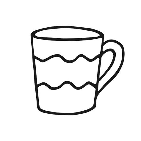 Premium Vector Hand Drawn Cup Mug Cup In Doodle Style Vector