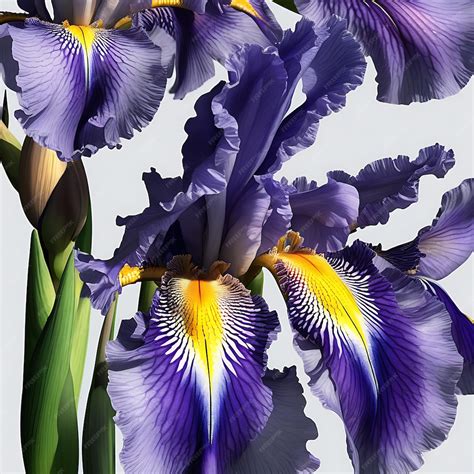 Premium Photo Flower Iris Iris Spp Hyper Realistic Hyper Detailed