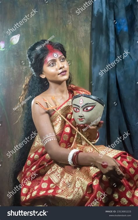Durga Puja Look Photo Shoot Based On Stock Photo 2313001223 Shutterstock