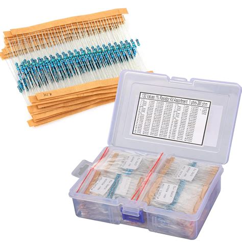 130 Values 2600 Pcs Each Values 20pcs Resistor Kit 1 Ohm 3m Ohm Commonly Used 1 1 4w Metal