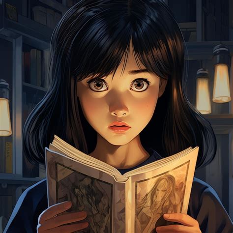 Premium Photo A Girl With A Book Called The Book