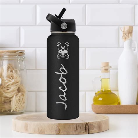 Botella De Agua Personalizada Con Tapa De Pajilla Botella De Agua