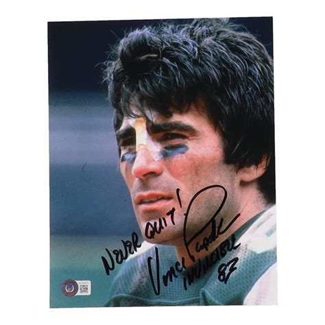 Vince Papale Signed Eagles 8x10 Photo Inscribed Never Quit
