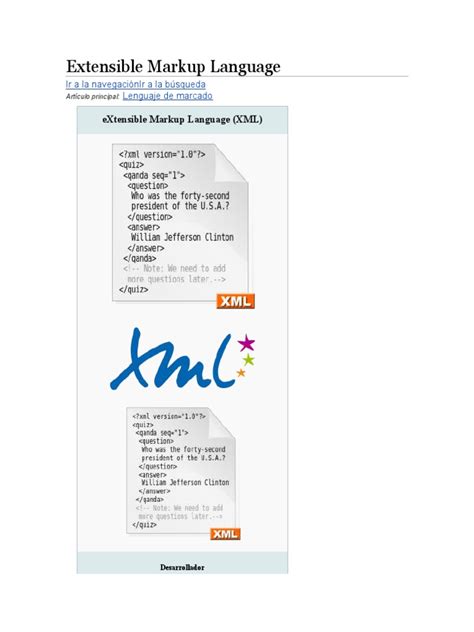 Extensible Markup Language Descargar Gratis Pdf Xml Lenguaje De