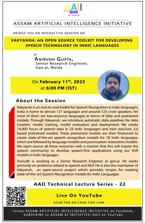 Assam Ai Initiative Aaii On Linkedin Please Join Us On 11 Feb 2023 At 6 Pm Ist To Listen To