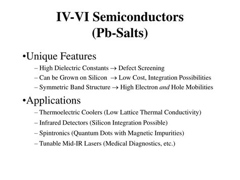 Ppt Growth And Characterization Of Iv Vi Semiconductor Multiple