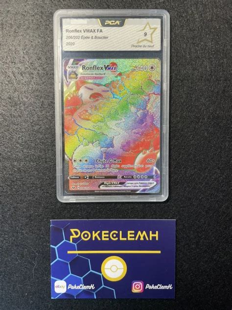 CARTE POKEMON RONFLEX VMax PCA Épée et Bouclier EB Rainbow FR Neuf EUR