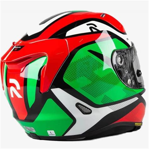 Capacete HJC Rpha 11 Deroka Verde E Vermelho