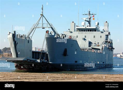 Us Navy The U S Army Logistic Support Vessel General Frank S Besson Jr Lsv 1 Drops Its Bow