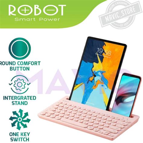 Jual Promo Robot Kb10 Multi Device Bluetooth And Wireless Keyboard 3 Device Connect Shopee Indonesia