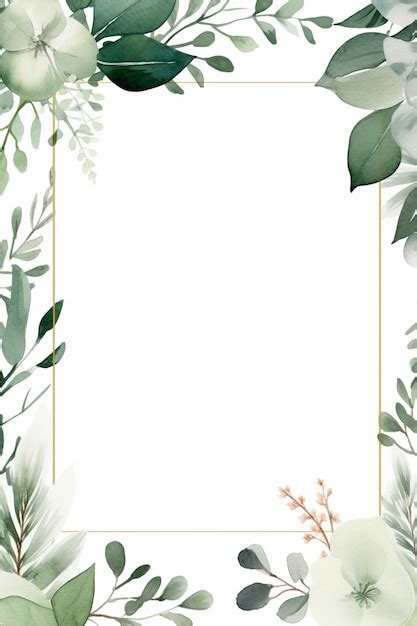 Premium Photo A Close Up Of A White Flower And Green Leaves Frame