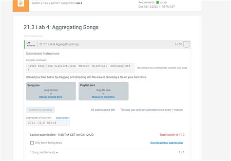 Solved Lab Aggregating Songs Q Qy Chegg Com