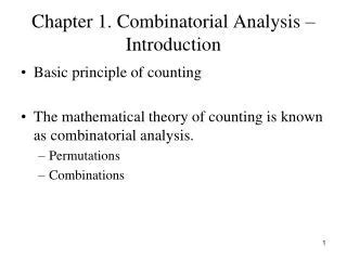 PPT Chapter 1 Combinatorial Analysis Introduction PowerPoint