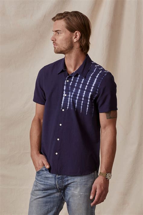 Rafael Cotton Woven Blend Tie Dye Button Up Shirt Velvet By Graham